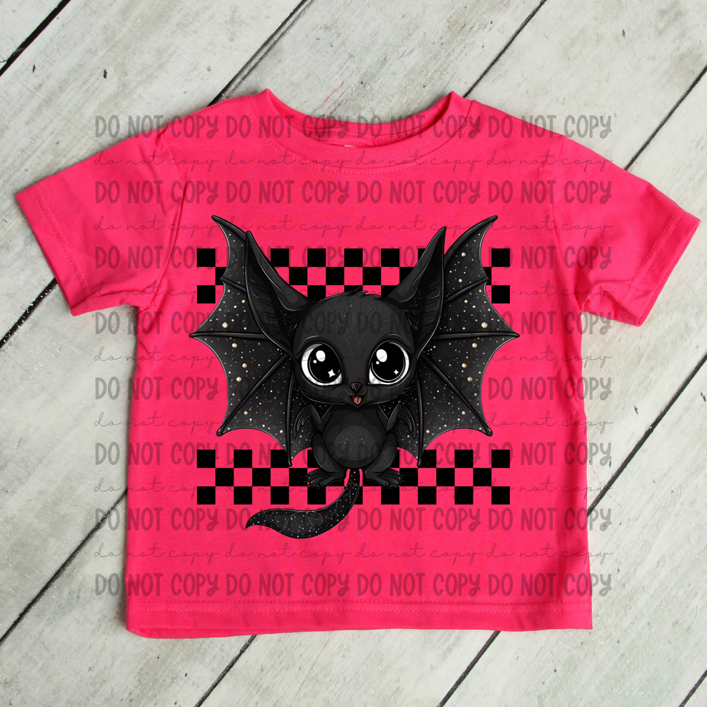 Checkered Bat - PNG – RevelYOU Boutique