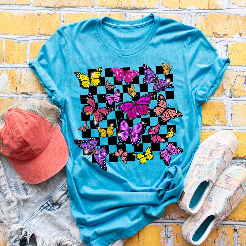 Checkered Butterflies - PNG – RevelYOU Boutique