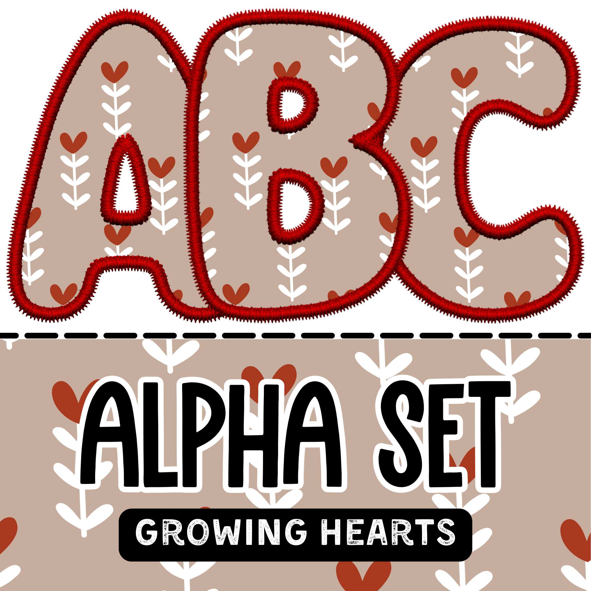 Bubble Embroidery Alpha - Growing Hearts – RevelYOU Boutique