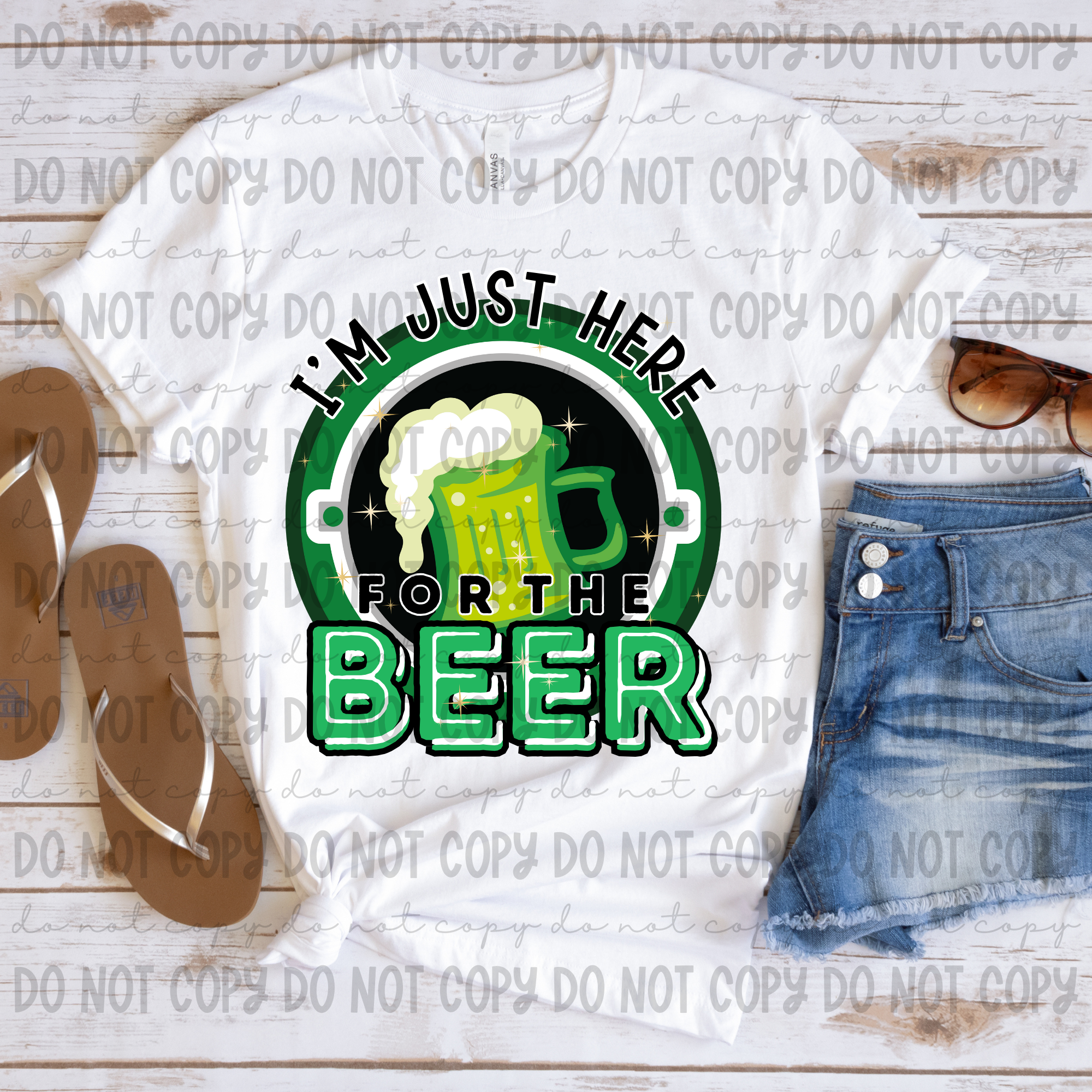 Here For The Beer Mug Sparkles - PNG – RevelYOU Boutique