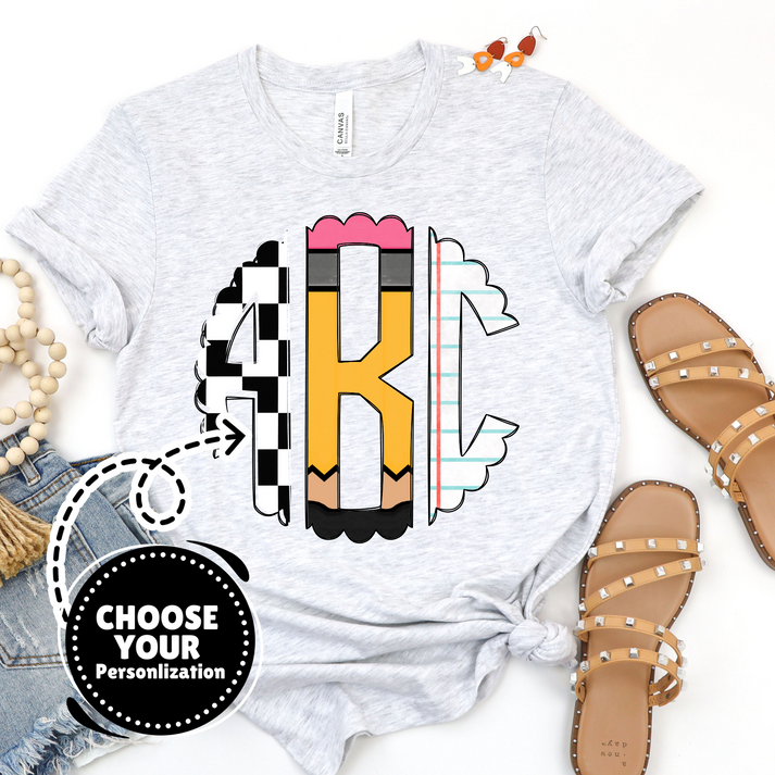 BACK TO SCHOOL MONOGRAM - Customize Yours - PNG – RevelYOU Boutique